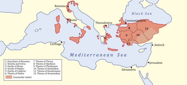 Byzantine Empire Map At Its Height, Over Time - Istanbul Clues