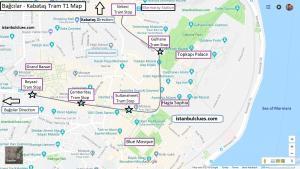 Istanbul Tram T1 Line Map, Timetable, Stations - Istanbul Clues